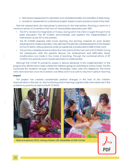 HOME BASED EDUCATION TO CHILDREN WITH MULTIPLE DISABILITIES AND ...