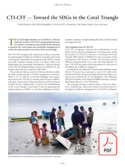 CTI-CFF – Toward the SDGs in the Coral Triangle – SDG Knowledge Hub