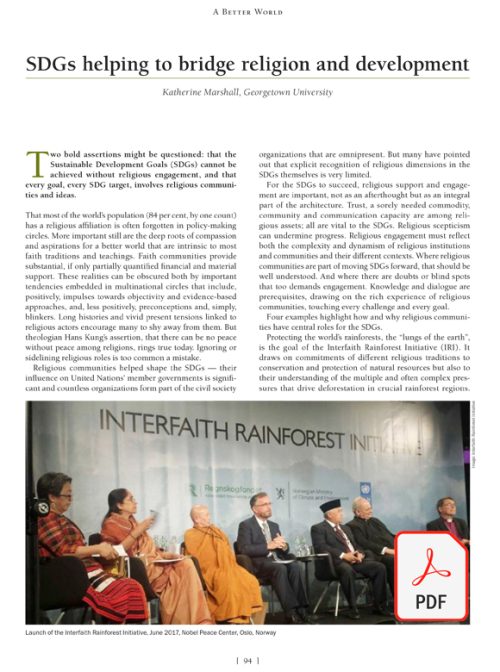 SDGs helping to bridge religion and development – SDG Knowledge Hub